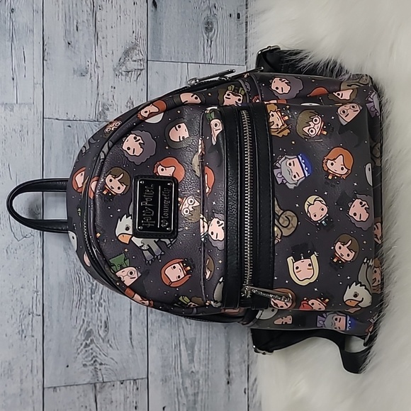 Loungefly | Bags | Loungefly Harry Potter Chibi Characters All Over Print Double Strap Backpack ...